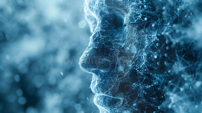 Communication Network with AI Artificial Intelligence . Stock Photo ...