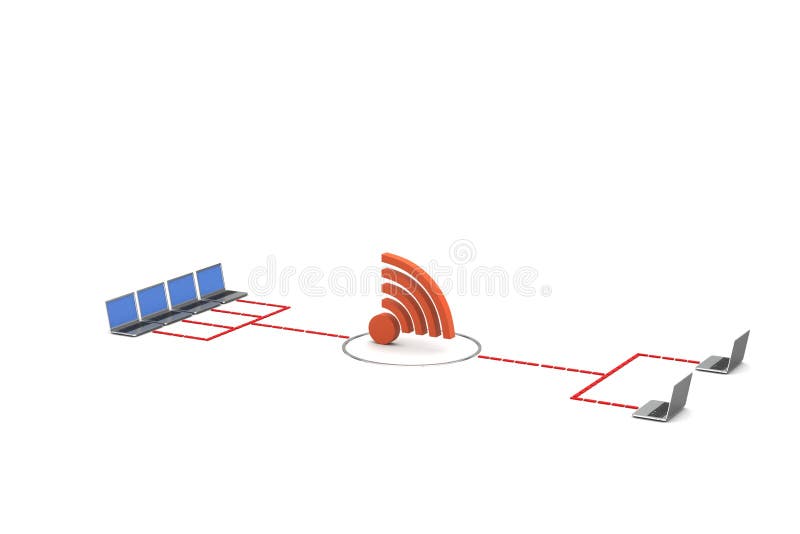 Communication Network Concept with Rss Sign Stock Illustration ...