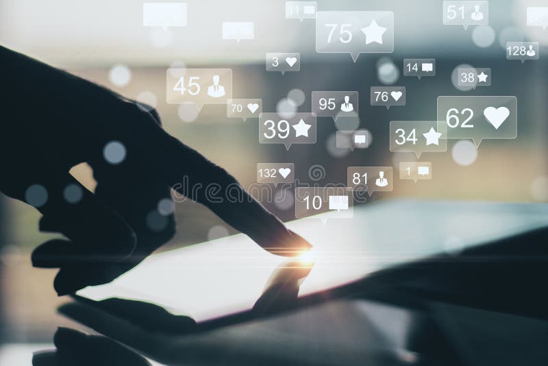 Communication and Network Concept Stock Image - Image of double ...