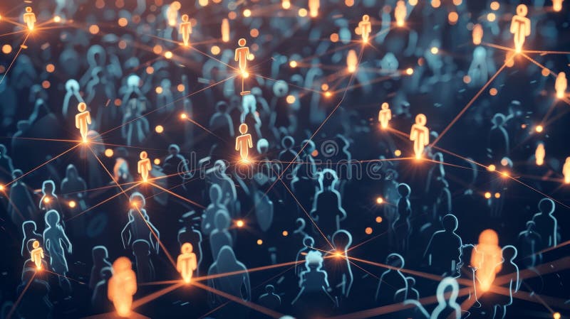 Communication Network Concept. Social Media. Human Resources Stock ...