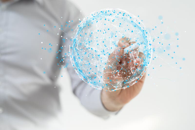 Communication Network Digital Group Connect Stock Image - Image of ...