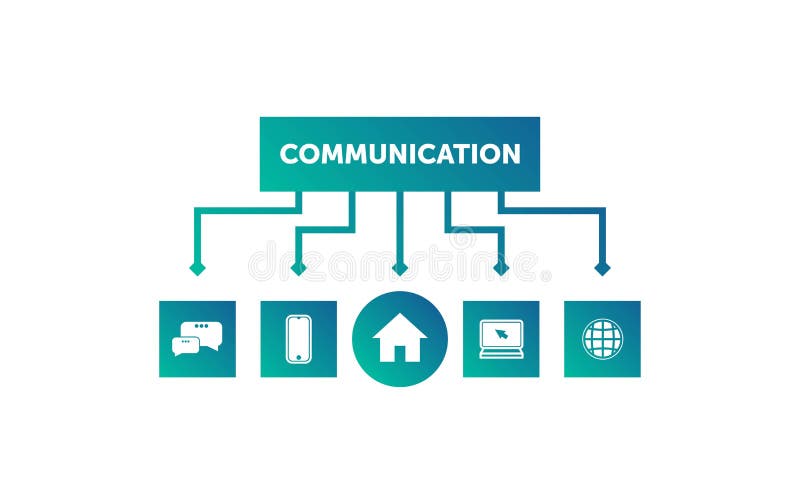 Communication Network and Home Template, Communication Mobile, Computer ...