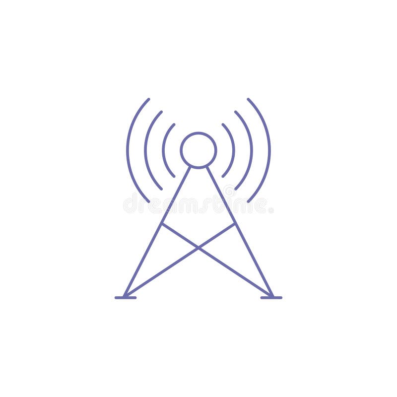 Communication Network Signal Icon Vector Stock Vector - Illustration of ...