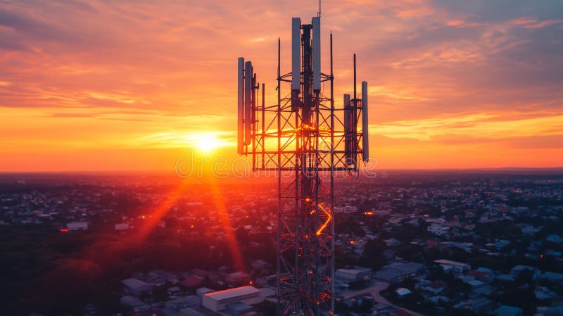 The Communication Network in Telecommunication, Including Towers, Aims ...