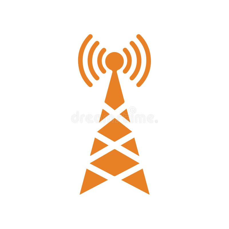 Communication, Network, Tower Vector Icon Stock Vector - Illustration ...