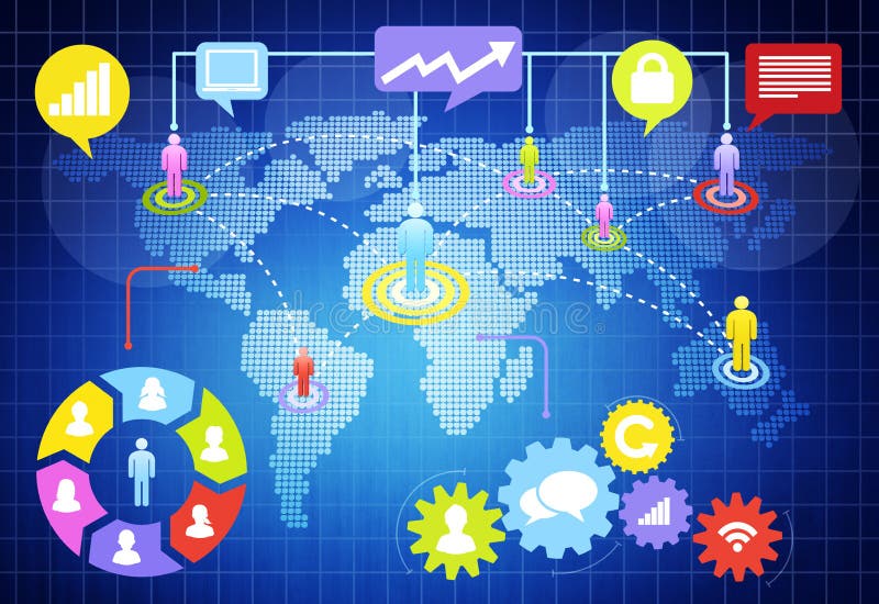 Networking Community Communication Stock Illustration - Illustration of ...
