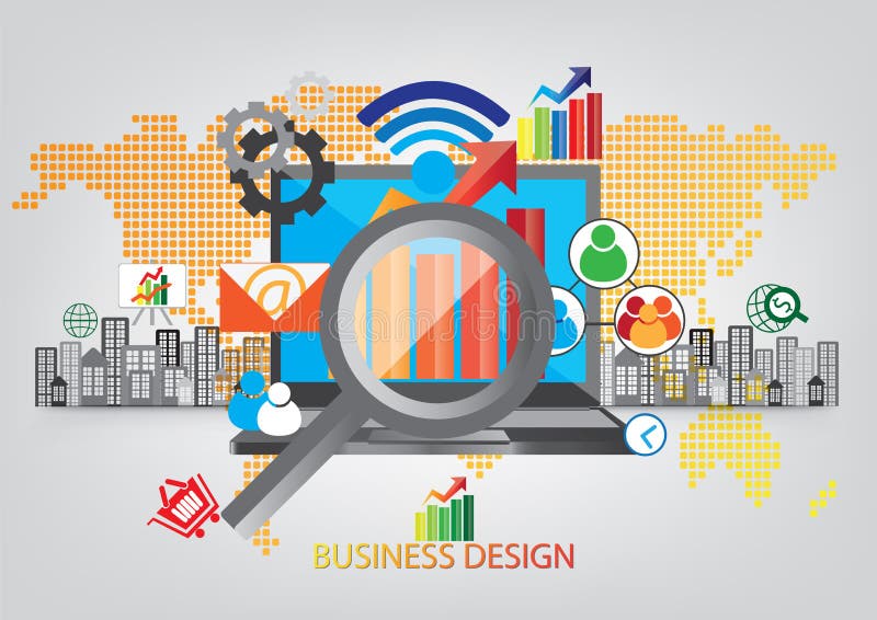 Communication Networking Graphic Design Stock Vector - Illustration of ...