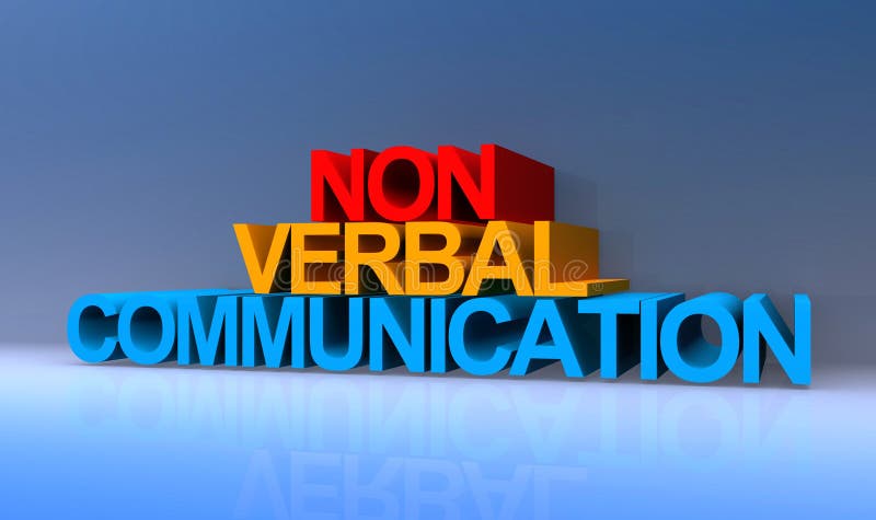 Communication Non Verbale En Bleu Illustration Stock - Illustration du ...