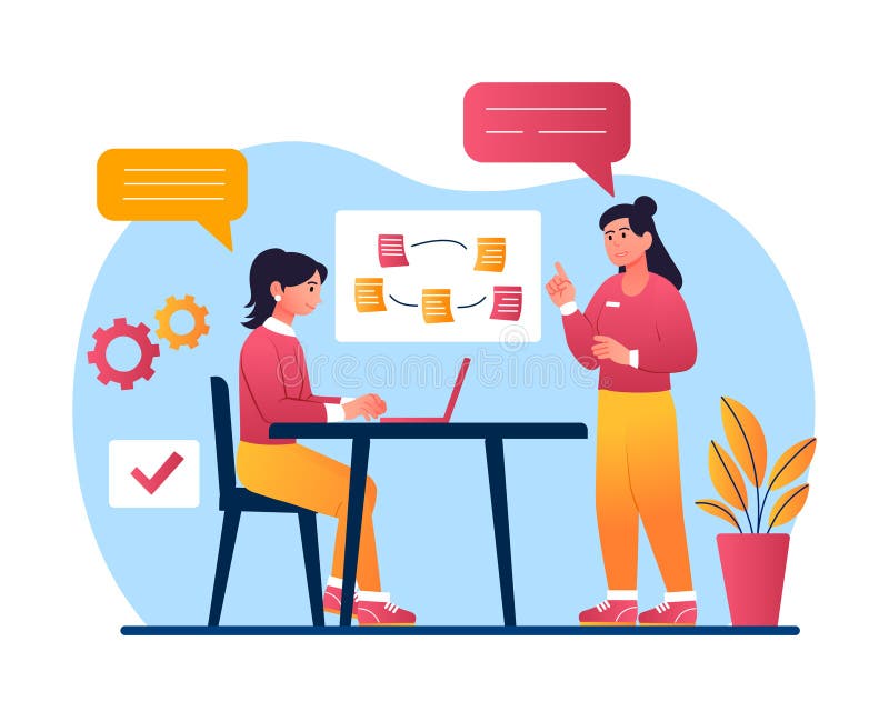 Communication at office stock vector. Illustration of space - 246962867