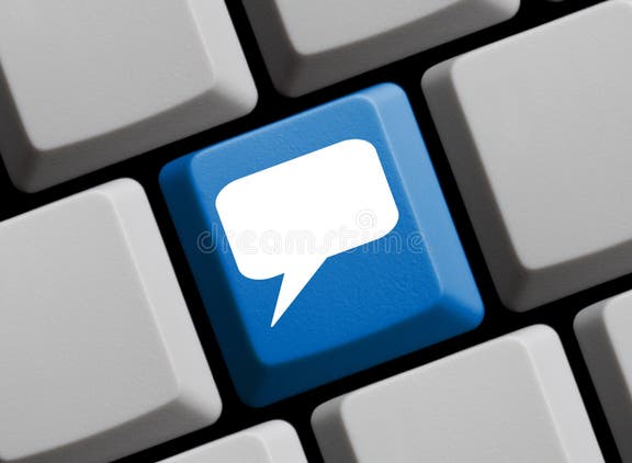 Communication Online - Computer Keyboard 3d Illustration Stock ...