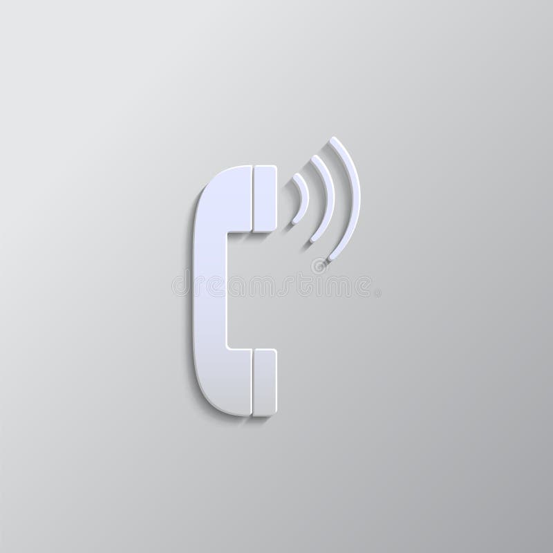 Communication Paper Style, Vector Icon. Grey Color Vector Background ...