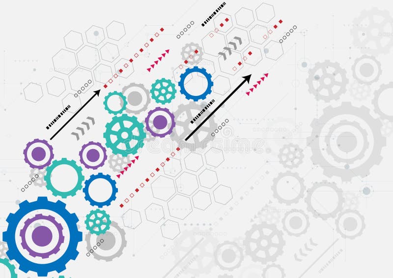 Communication Cog Pattern Abstract Technology Background Stock Vector ...