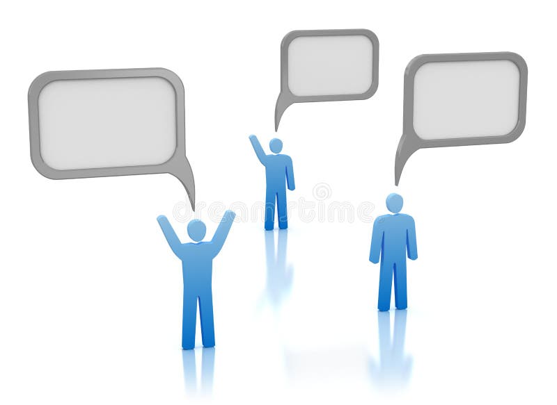 Stick Man Stick Figure Conversation Communication Stock Vector ...