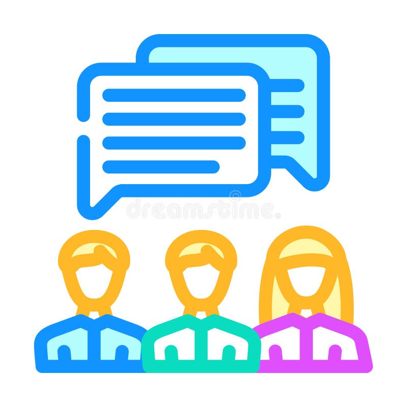 Communication People Color Icon Vector Illustration Stock Vector ...