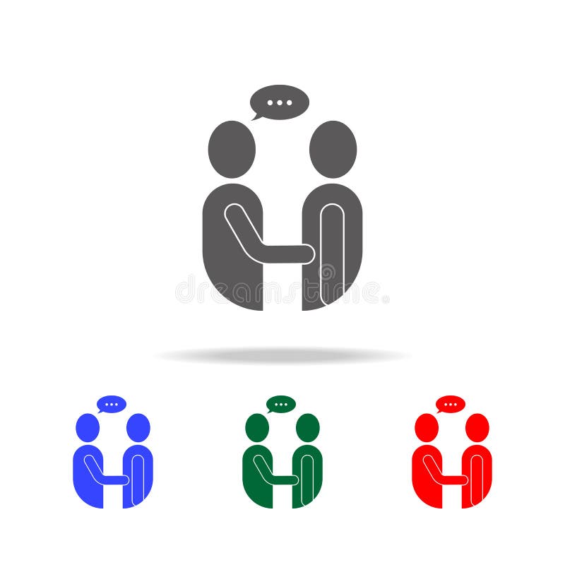 Communication of People Icon. Elements of Conversation in Multi Colored ...