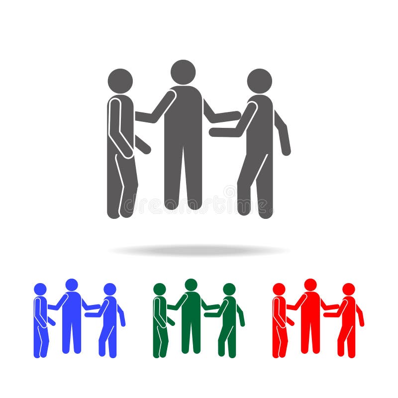 Communication of People Icon. Elements of Conversation in Multi Colored ...