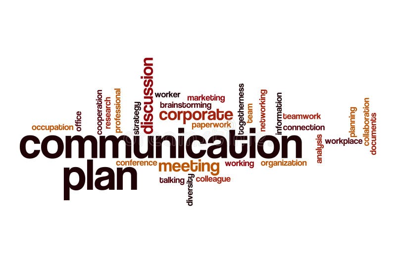Communication Plan Word Cloud Concept Stock Illustration - Illustration ...