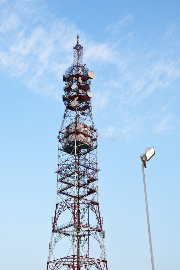 Communication pole stock image. Image of equipment, pole - 20702669