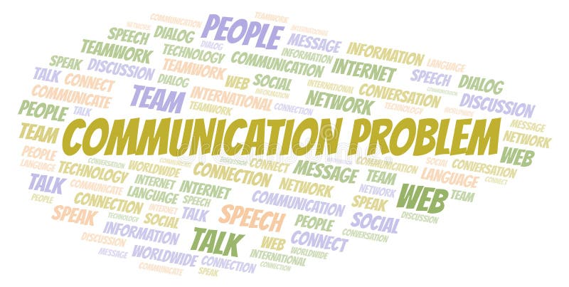 Communication Problem Word Cloud. Stock Illustration - Illustration of ...