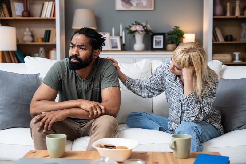 Communication Problems, Relationship Difficulties. Young Couple Man and ...