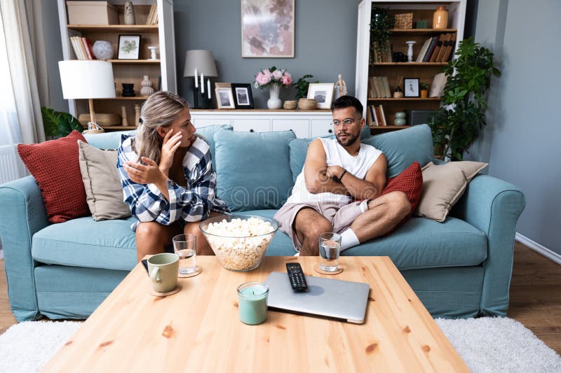 Communication Problems, Relationship Difficulties. Young Couple Man and ...