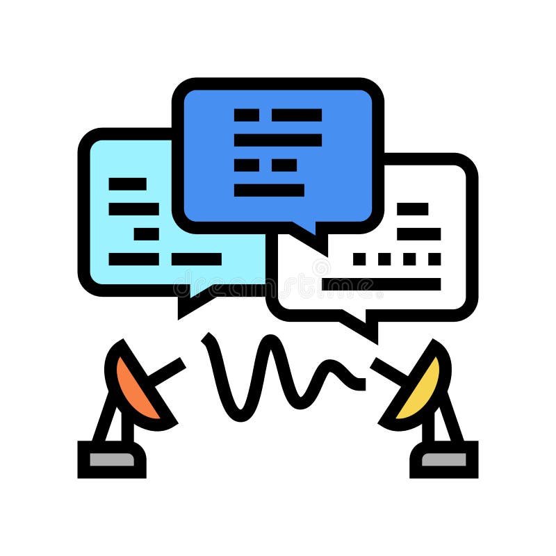 Communication Process Color Icon Vector Illustration Stock Vector ...