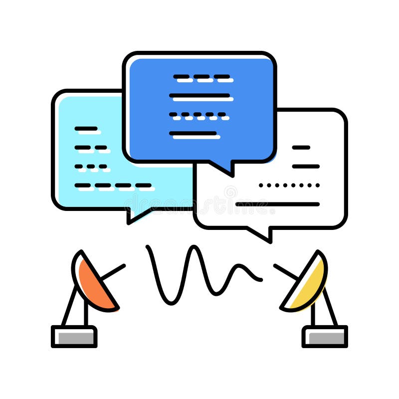 Communication Process Color Icon Vector Illustration Stock Vector ...