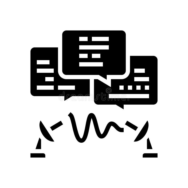 Communication Process Glyph Icon Vector Illustration Stock Vector ...