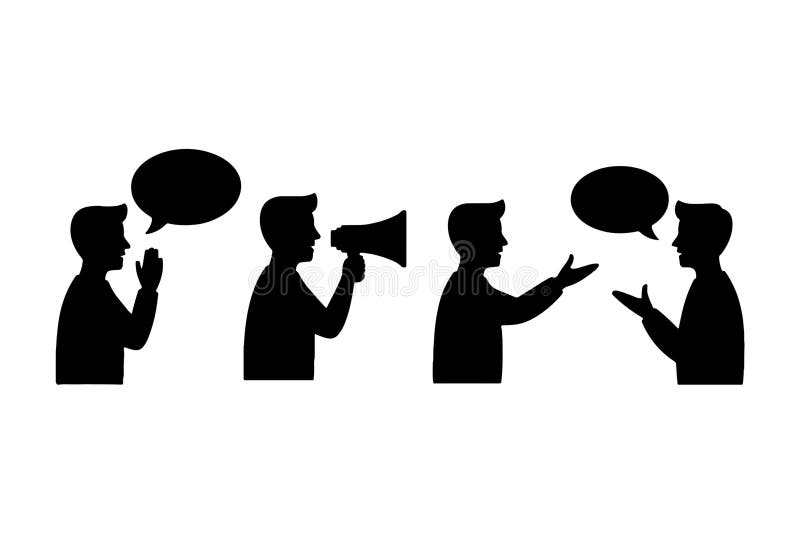 Communication Processs Showing Speaker Listener Engagement Stock ...