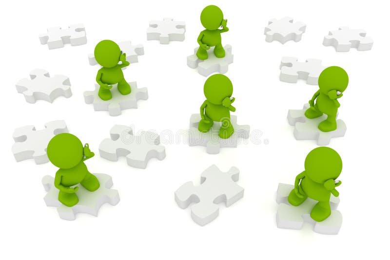 Communication Puzzle stock illustration. Illustration of person - 18767575