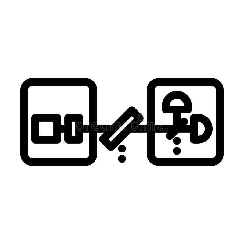 Communication Quantum Technology Line Icon Vector Illustration Stock ...