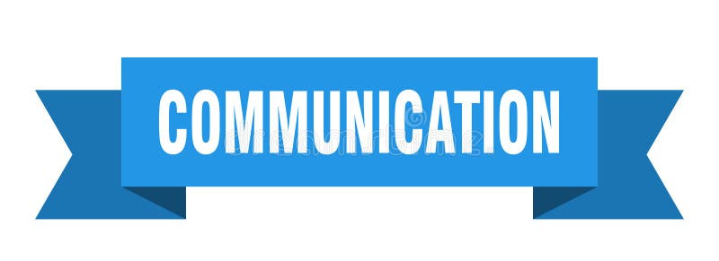 Communication Ribbon. Communication Paper Band Banner Sign Stock Vector ...