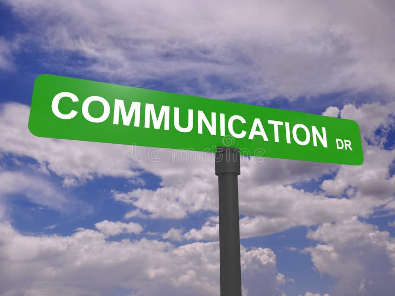 Communication road sign stock image. Image of illustrated - 25392189