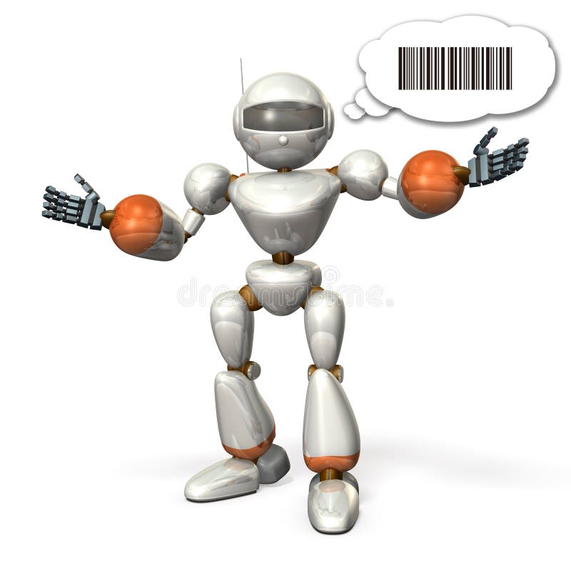 Communication by the robot stock illustration. Illustration of front ...