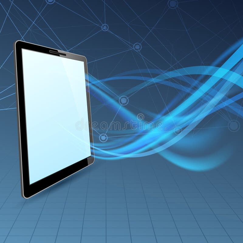 Communication Run through Tablet Device Stock Vector - Illustration of ...
