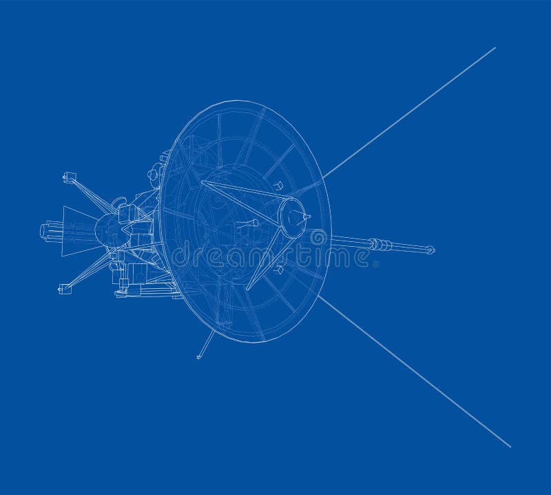 Communication Satellite Concept Outline Stock Illustration ...
