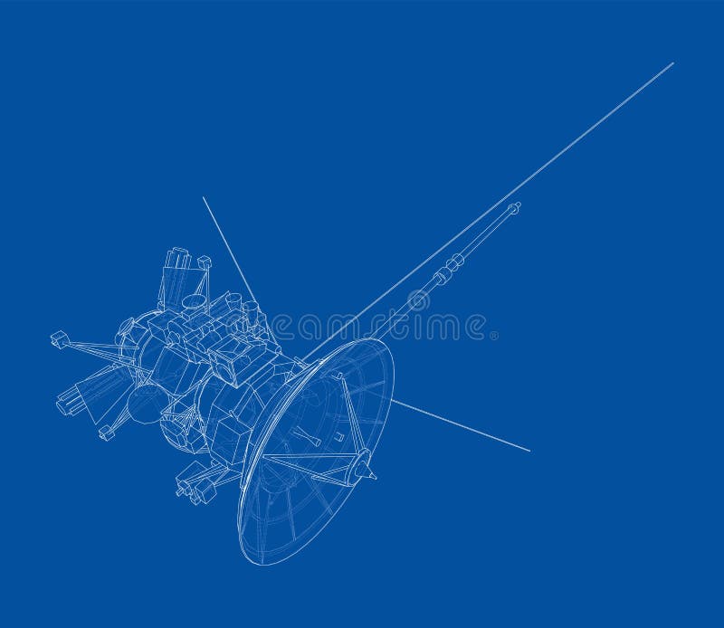 Communication Satellite Concept Outline Stock Illustration ...