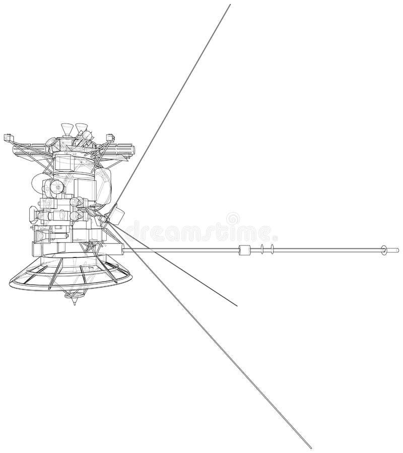 Communication Satellite Concept Outline. Vector Stock Vector ...