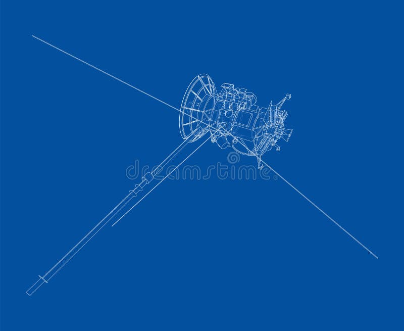 Communication Satellite Concept Outline. Vector Stock Vector ...