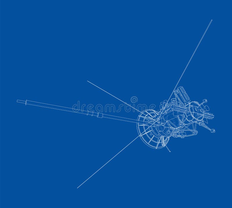 Communication Satellite Concept Outline. Vector Stock Vector ...