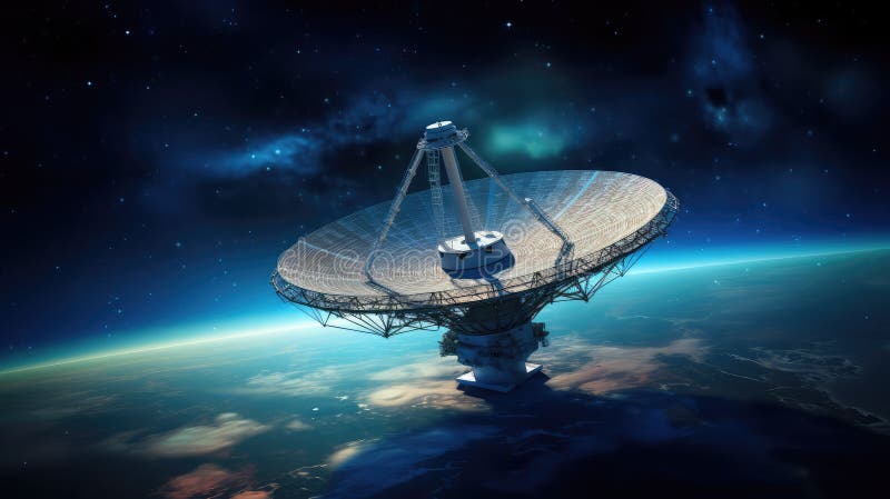 Communication Satellite Data Stock Illustration - Illustration of ...