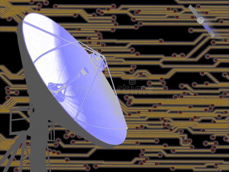 High Tech Communication Satellite Telecommunication Industry Circuit ...