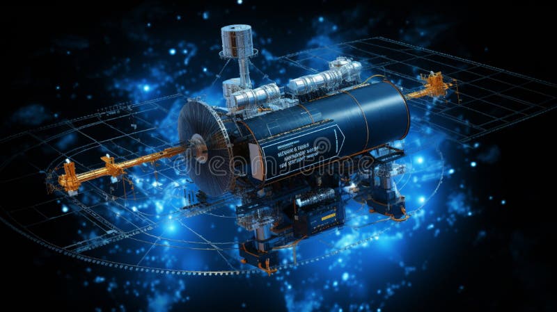 Space Exploration Map of Communication Satellite Signal Transmission ...