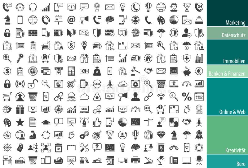 Communication Service Icons Stock Vector - Illustration of info, banner ...