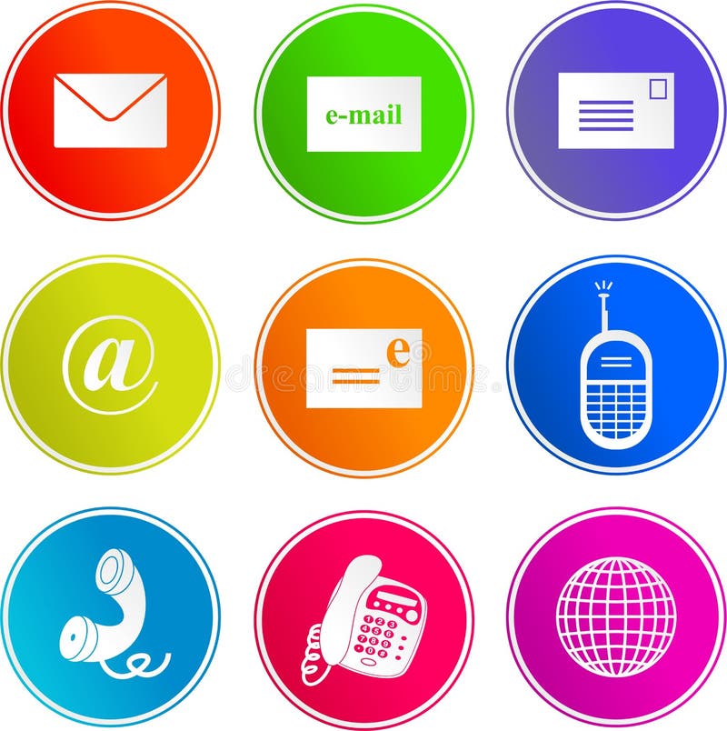 Communication sign icons stock vector. Illustration of message - 3334780