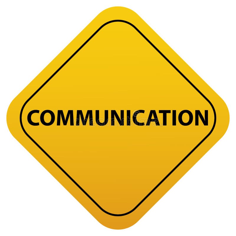 Communication Sign, Yellow Isolated Sign, Vector Illustration Stock ...
