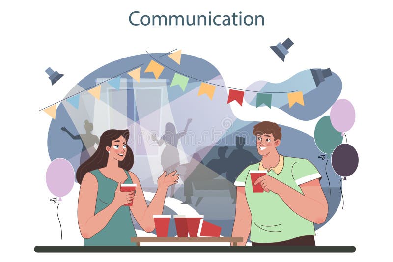 Communication Skill. Two Characters Having a Conversation at Office ...