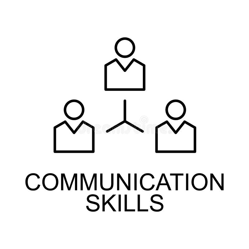 Communication Skills Line Icon. Element of Human Resources Signs with ...