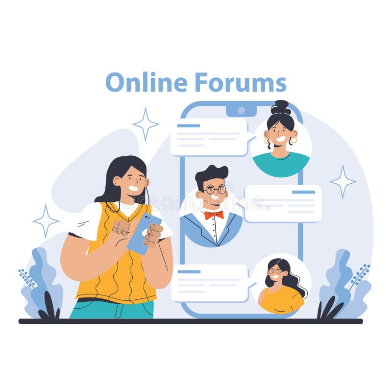 Communication and Social Media Concept. Flat Vector Illustration Stock ...