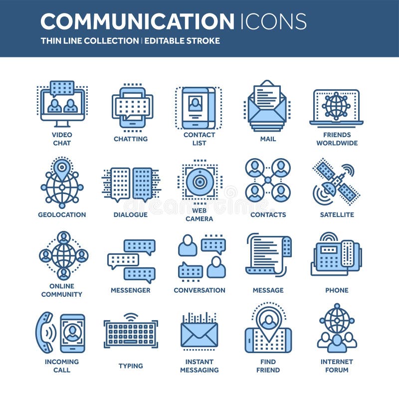 Communication. Social Media Online Chatting Phone Call, App Messenger ...
